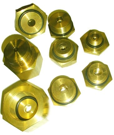 #100-298: SET OF (13) STORED PRESSURE FIRE EXTINGUISHER TEST ADAPTERS